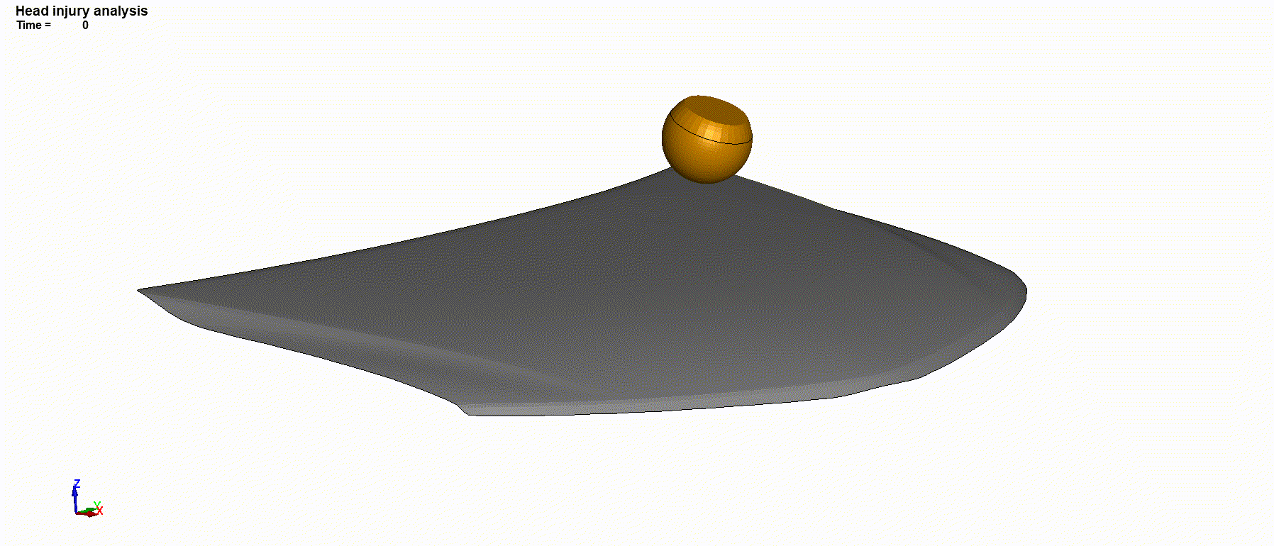 頭部傷害解析（HIC）① ボンネットの衝撃解析 – GRM Consulting株式会社